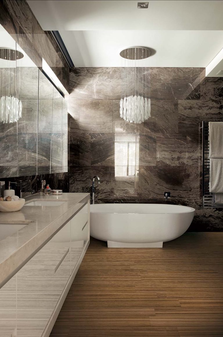 Ideje za uređenje kupatila: Pločice sa izgledom mermera – Gradnja