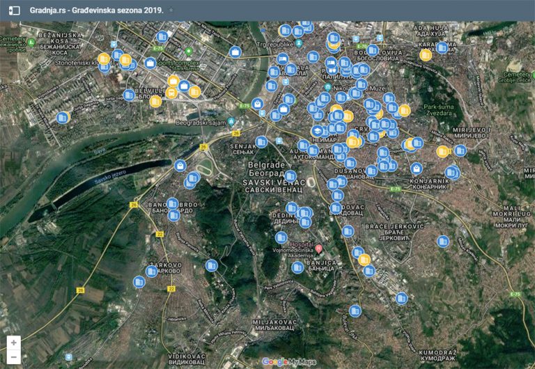 Novo: Mapa gradilišta Srbije za građevinsku sezonu 2019. - Gradnja