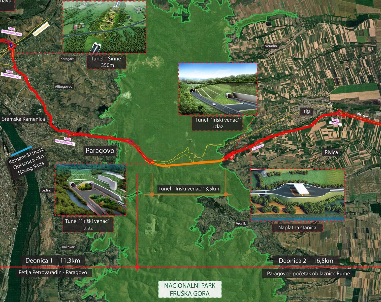 Mapa Fruškogorskog koridora: Kuda ide trasa buduće saobraćajnice – Gradnja