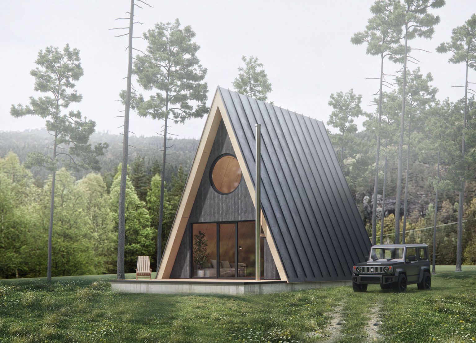 A-frame montažna kuća po ceni porodičnog automobila – Gradnja